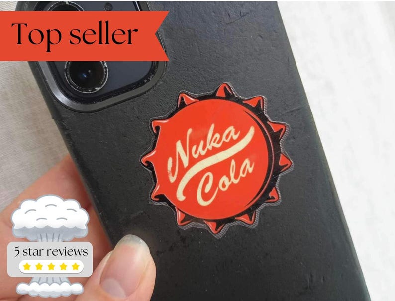 Fallout Inspired Nuka Cola Bottle Cap Sticker -top Seller - Etsy
