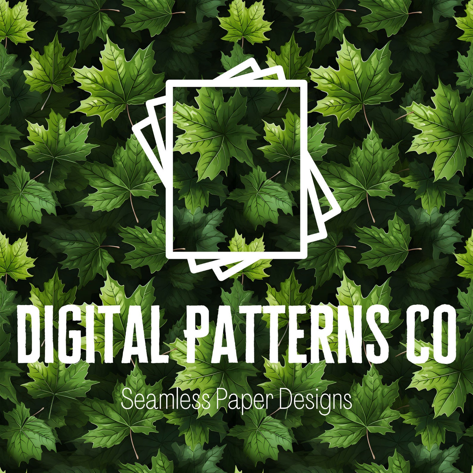 Green Leaves 20+ Digital Paper Bundle, Leaves Seamless Pattern, Green ...
