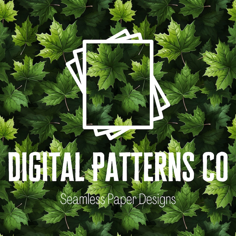 Green Leaves 20+ Digital Paper Bundle, Leaves Seamless Pattern, Green ...