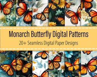 Butterflies Watercolor 20 Digital Paper Bundle Butterfly - Etsy
