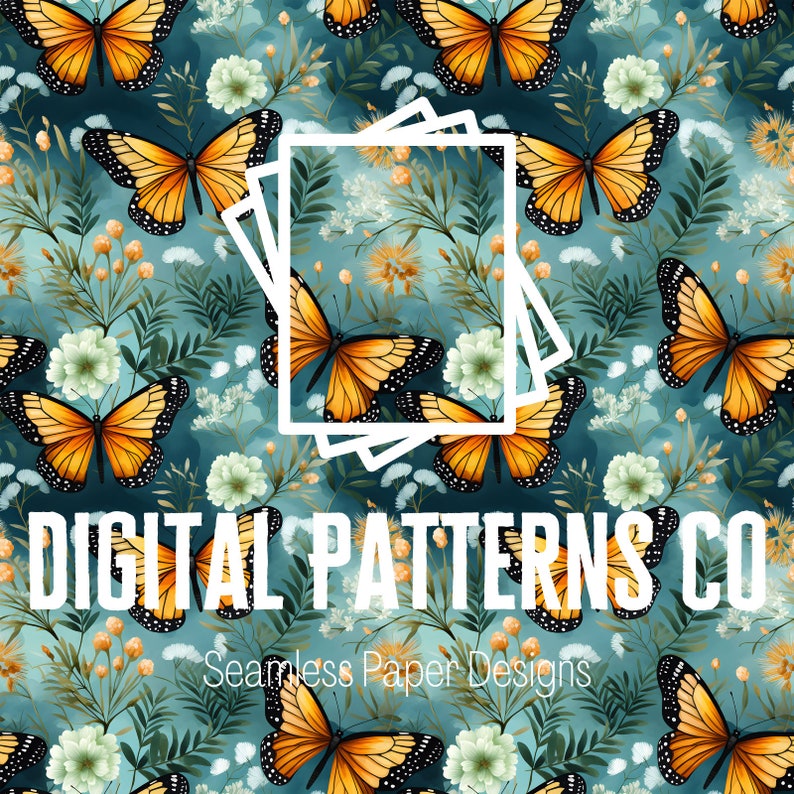 Butterflies Watercolor 20+ Digital Paper Bundle, Butterfly Seamless ...