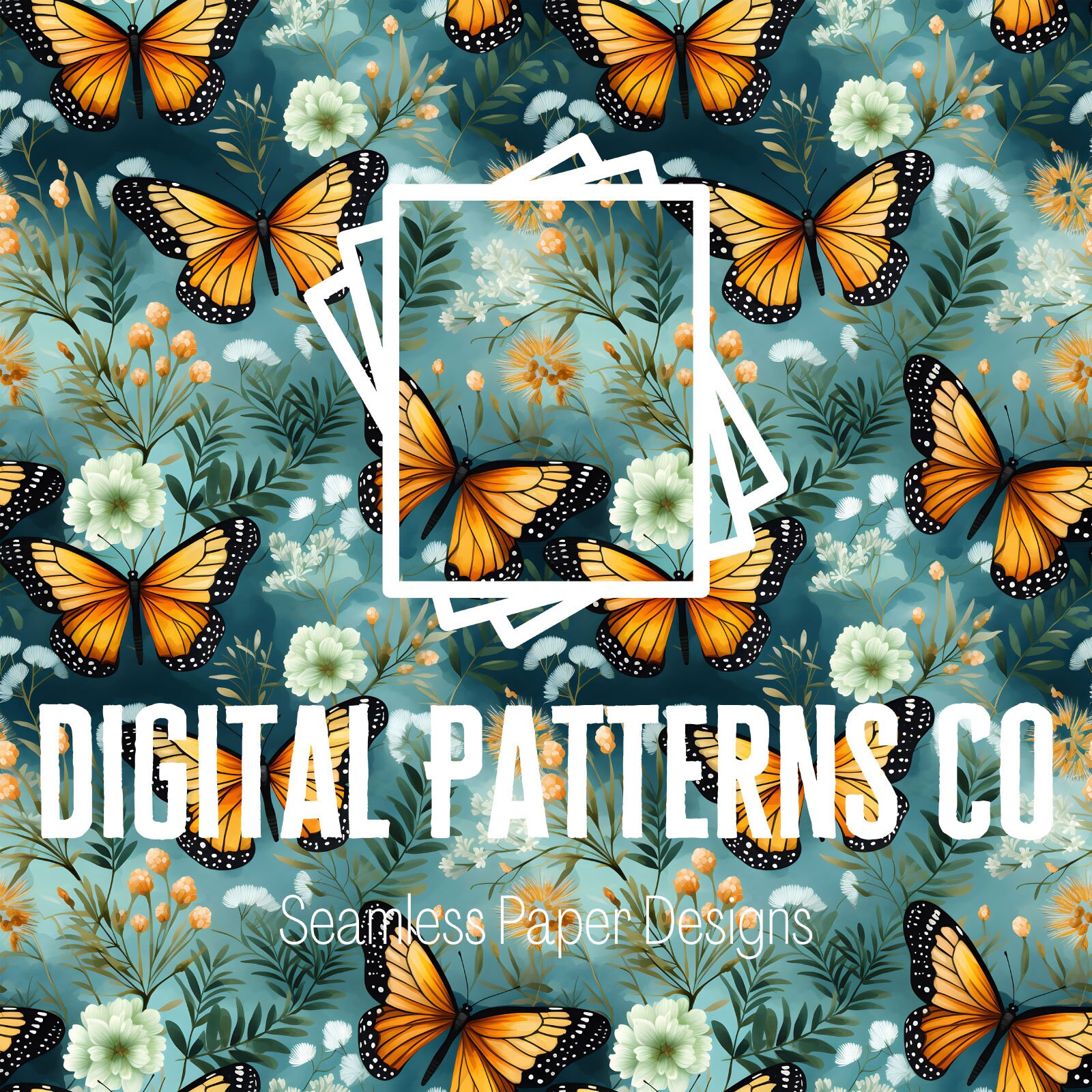Butterflies Watercolor 20 Digital Paper Bundle, Butterfly Seamless ...