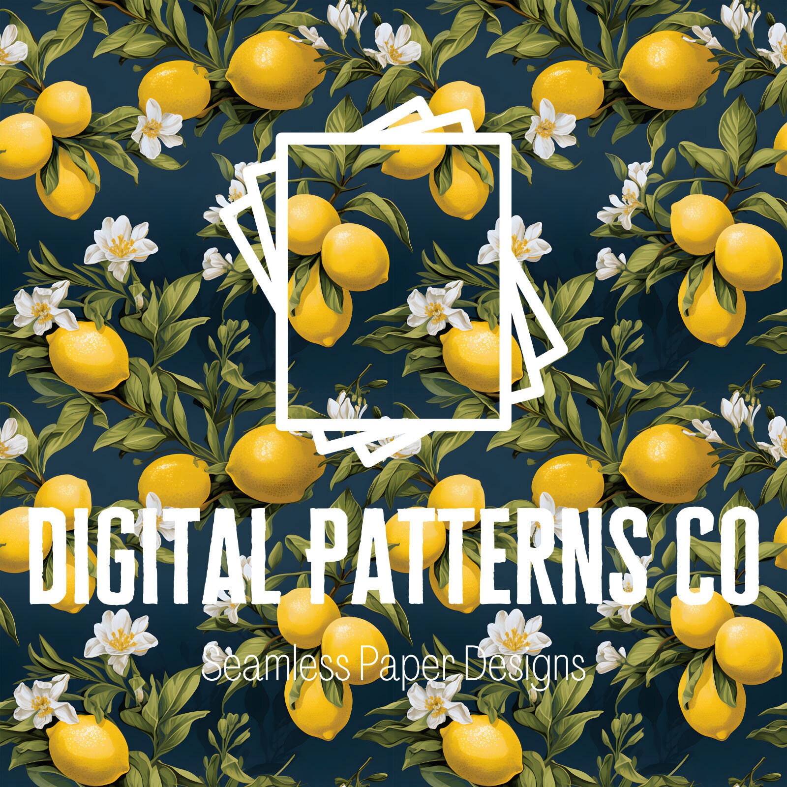 Sorrento Lemon 20+ Digital Paper Bundle, Lemon Seamless Pattern ...