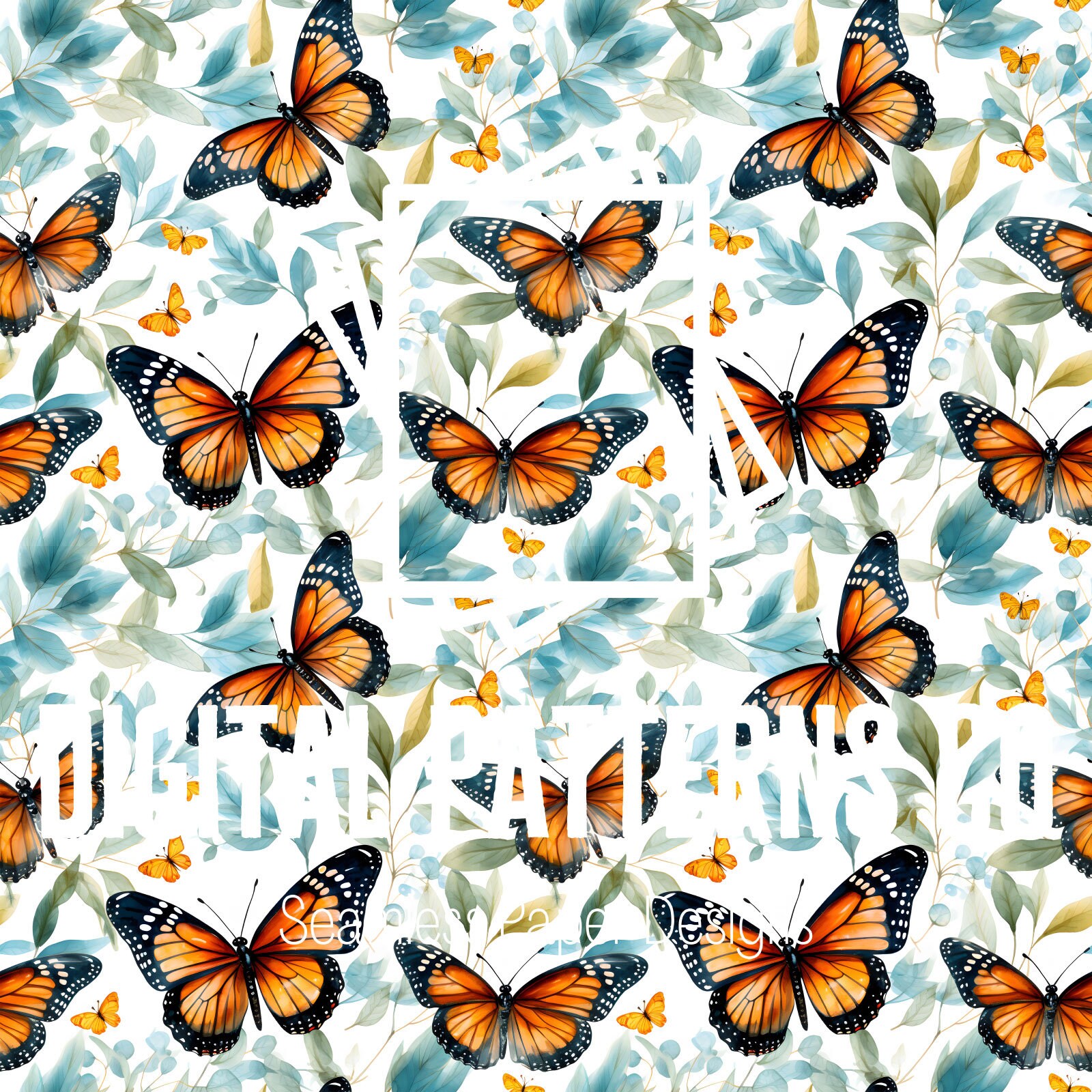 Monarch Butterflies 20+ Digital Paper Bundle, Monarch Butterfly ...