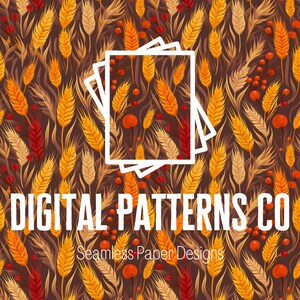 Autumn Harvest 20 Digital Paper Bundle, Harvest Seamless Pattern, Corn ...