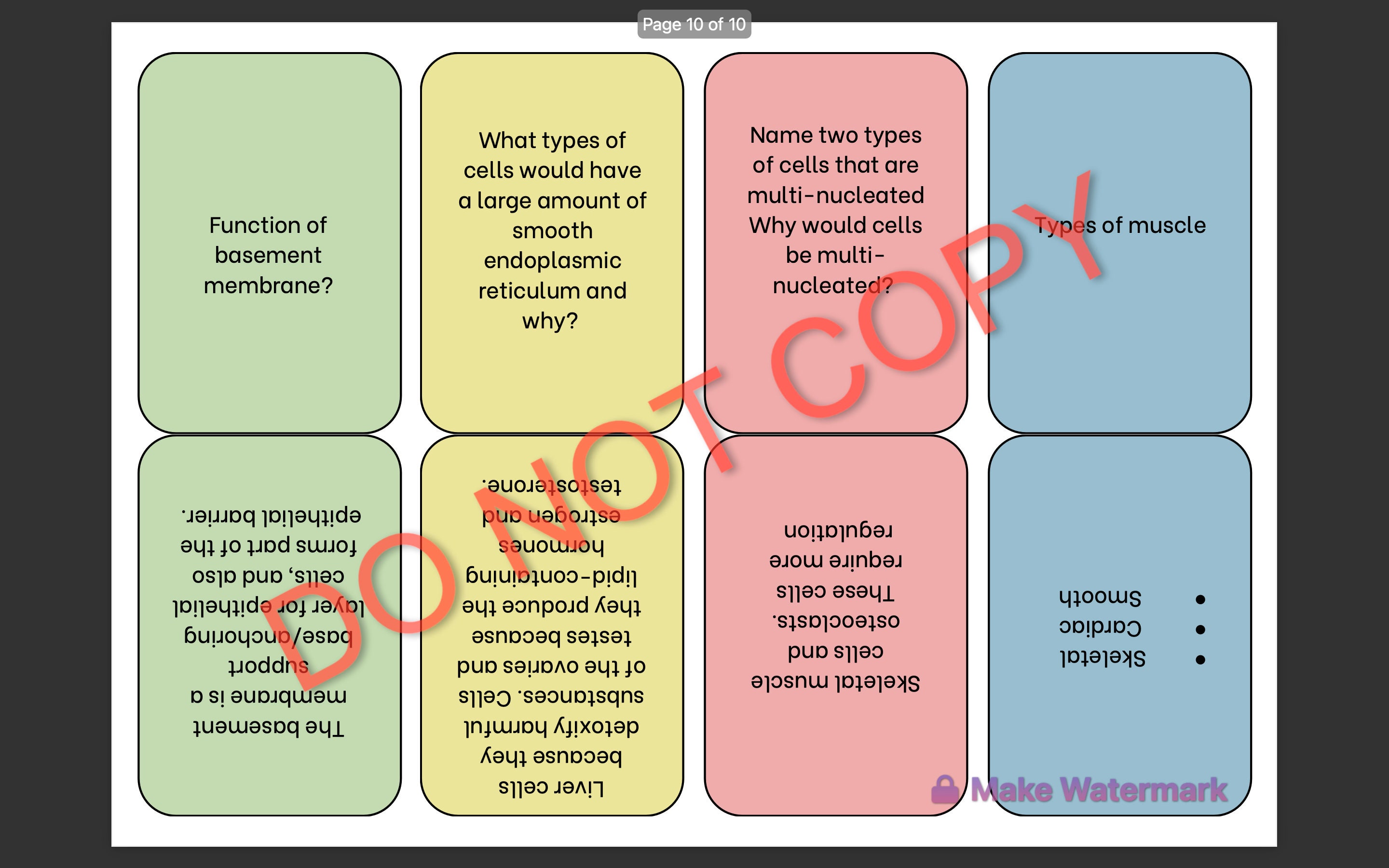 Human Biology Flashcards - Etsy
