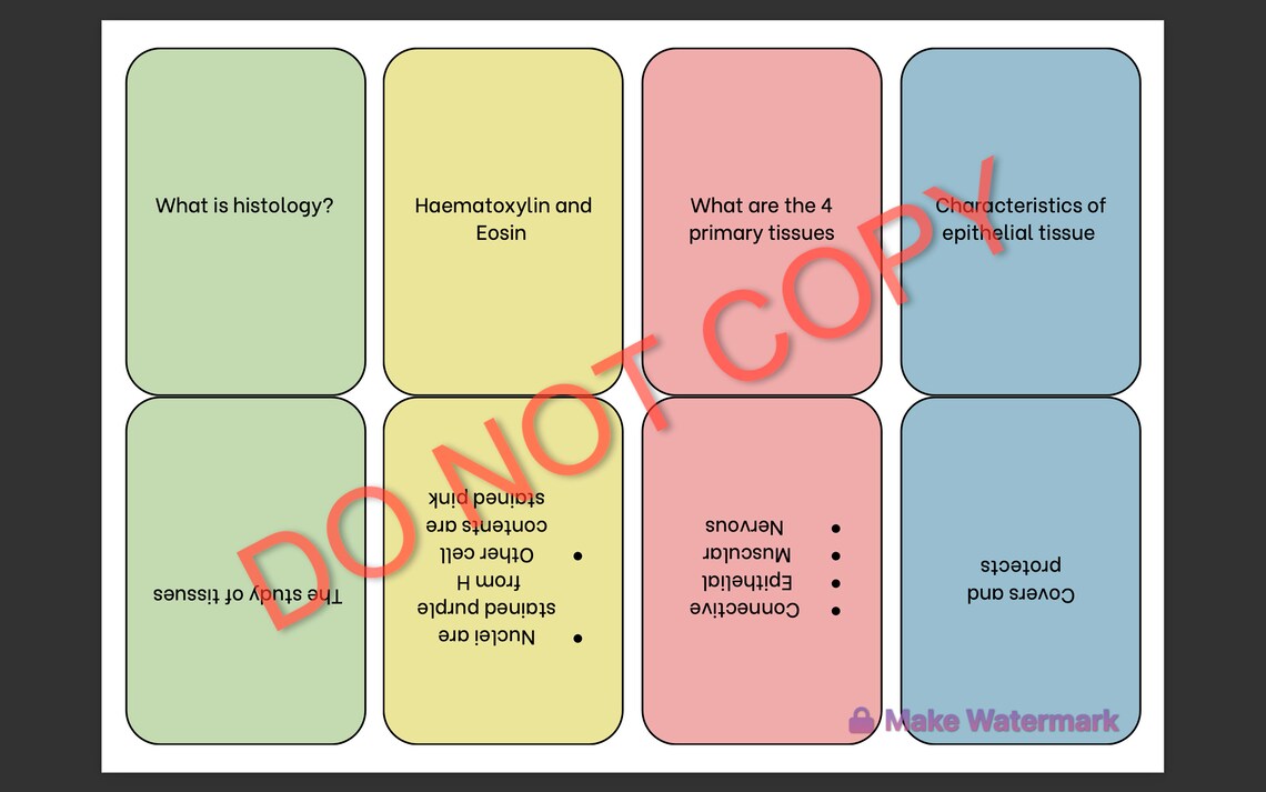 Human Biology Flashcards - Etsy