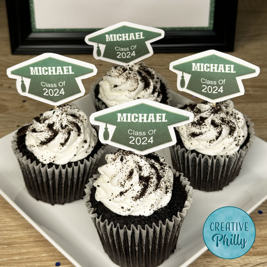 Personalized Graduation Bundle Custom Cupcake Topper Custom Graduation ...