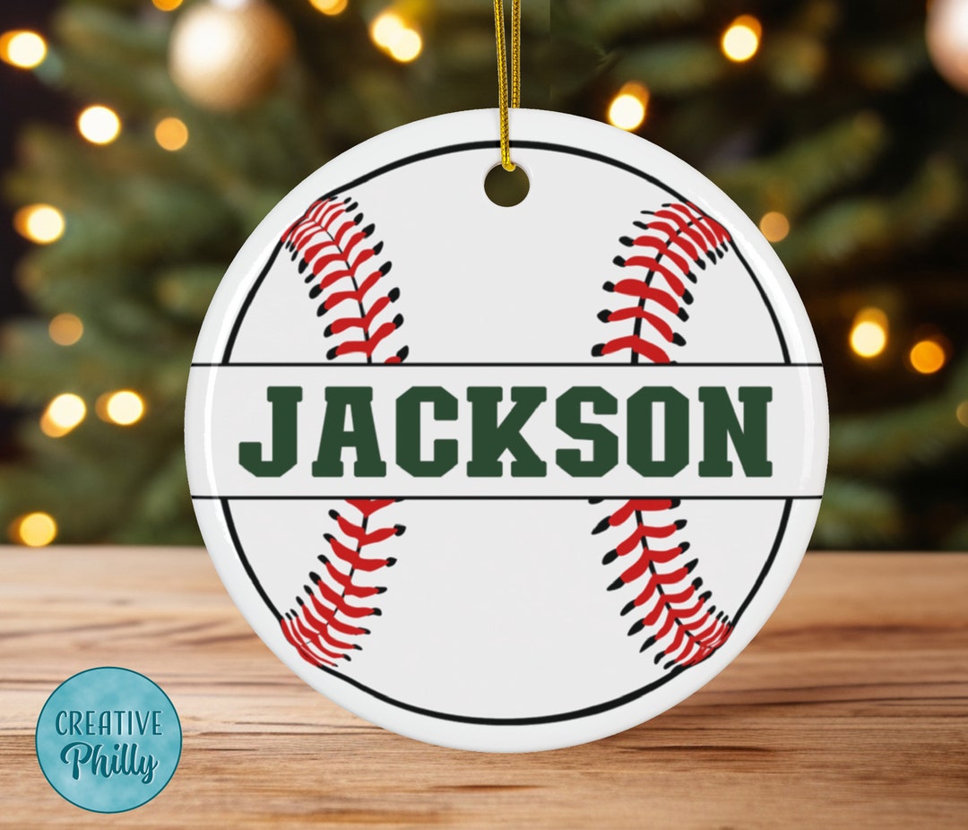 Custom Baseball Ornament Personalized Baseball Ornament Custom Sports ...