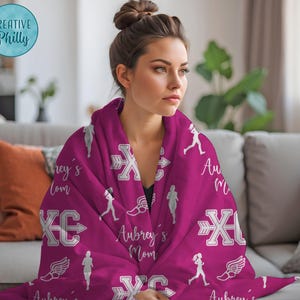 Girls Personalized Cross Country Blanket Personalized Blanket Sports ...