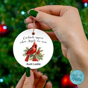 Personalized Cardinal Ornament Custom Memorial Ornament Personalized ...