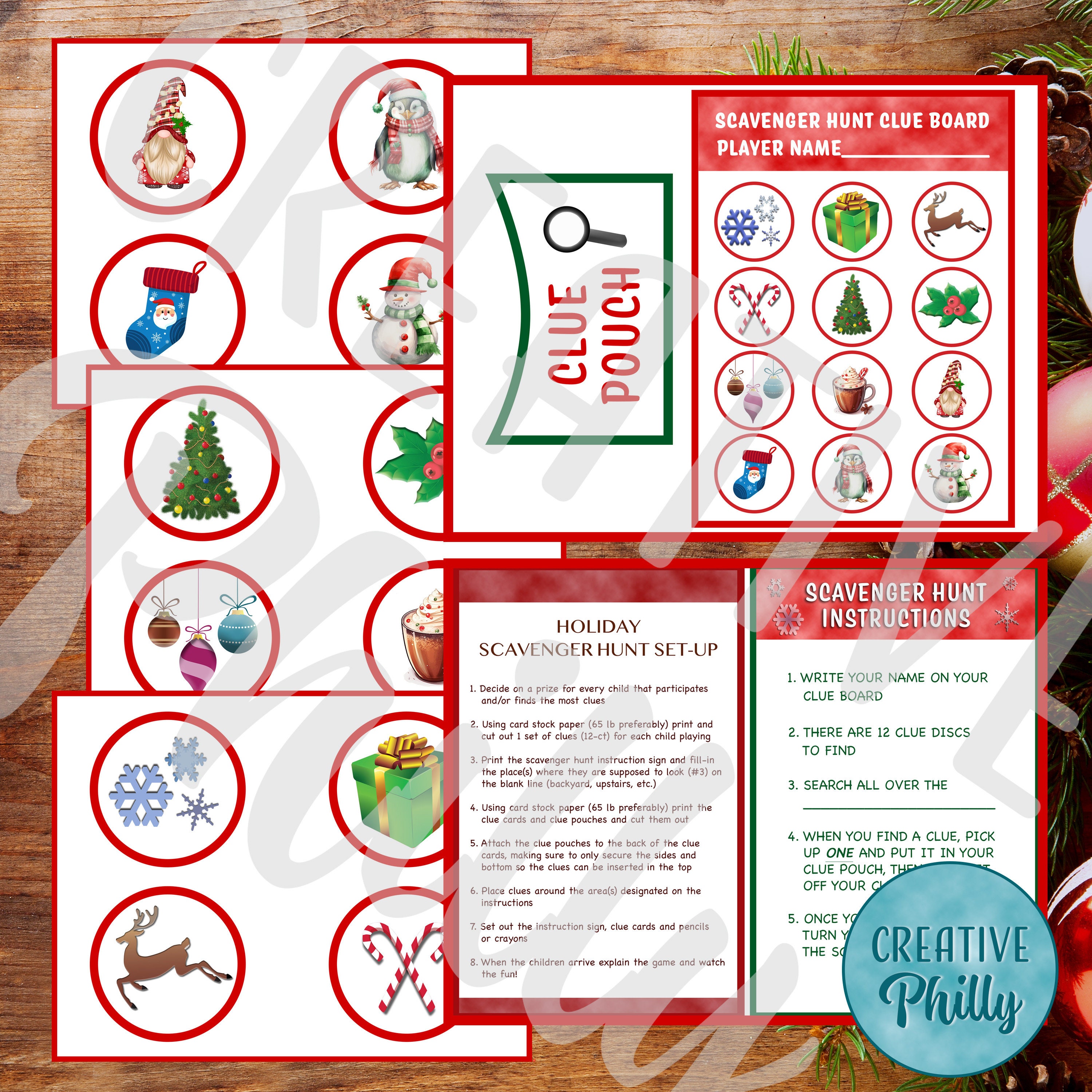 Christmas Scavenger Hunt Printable Game Christmas Game - Etsy