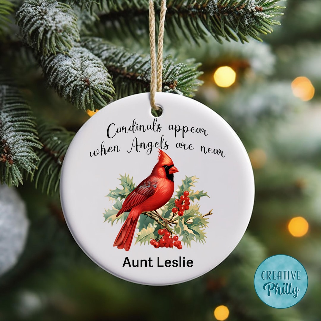 Personalized Cardinal Ornament Custom Memorial Ornament Personalized ...
