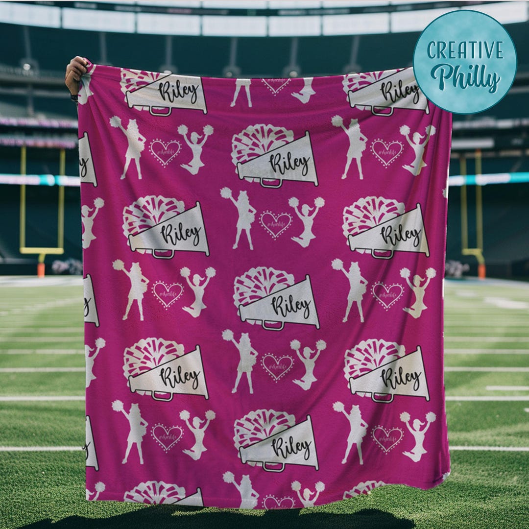 Personalized Girls Cheer Blanket Personalized Blanket Sports Blanket ...