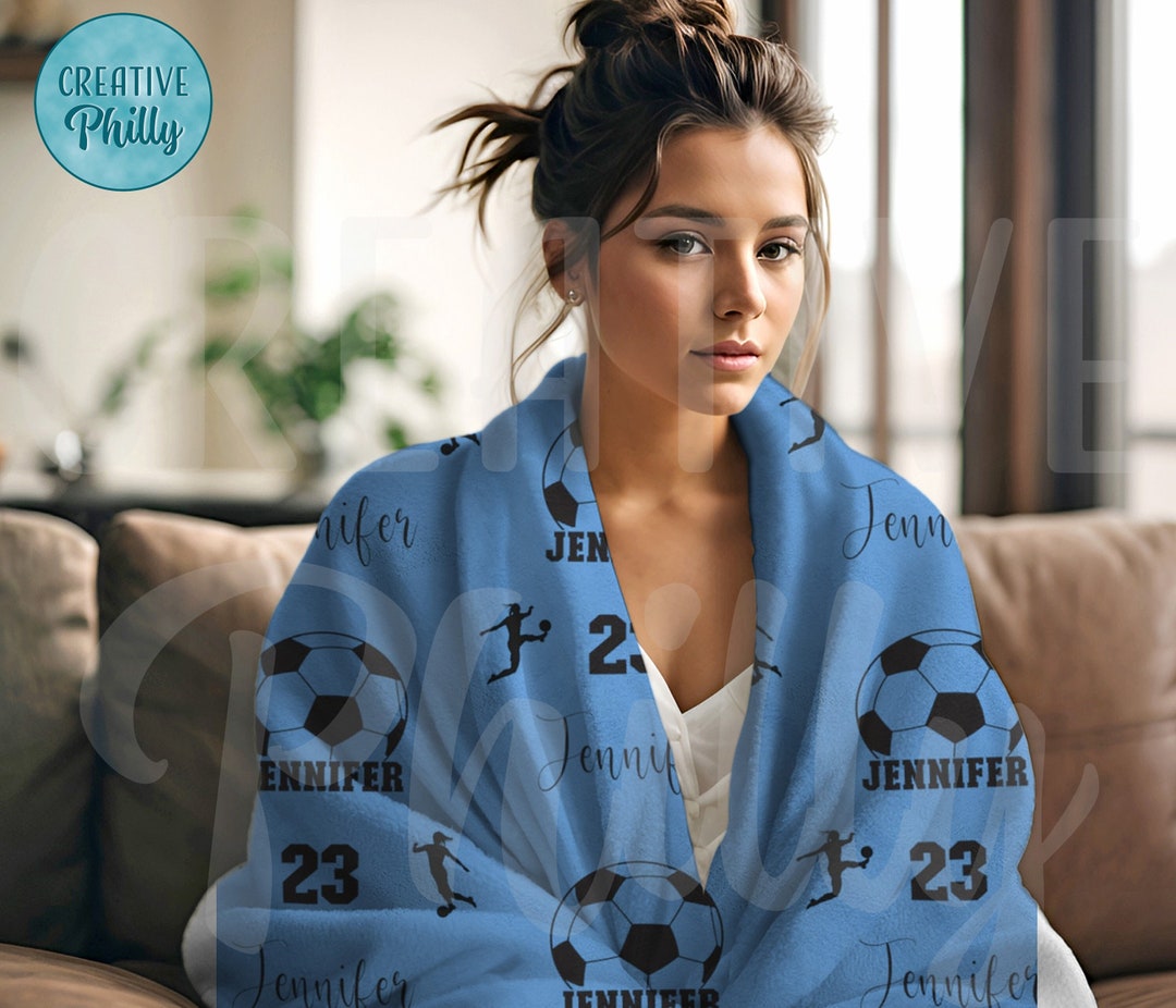 Personalized Girls Soccer Blanket Personalized Blanket Sports Blanket ...