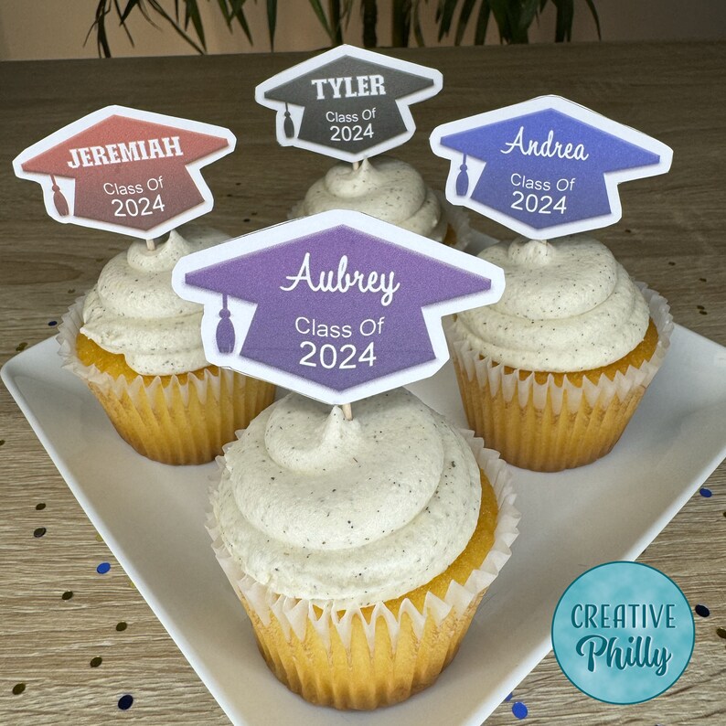 Personalized Graduation Bundle Custom Cupcake Topper Custom Graduation ...