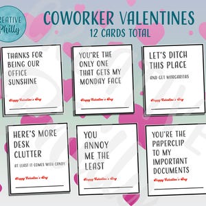 Work Valentine, Personalized Valentine, Custom Valentine, Printable ...