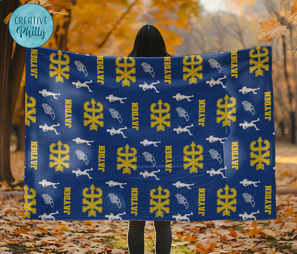 Boys Personalized Cross Country Blanket Personalized Blanket Sports ...