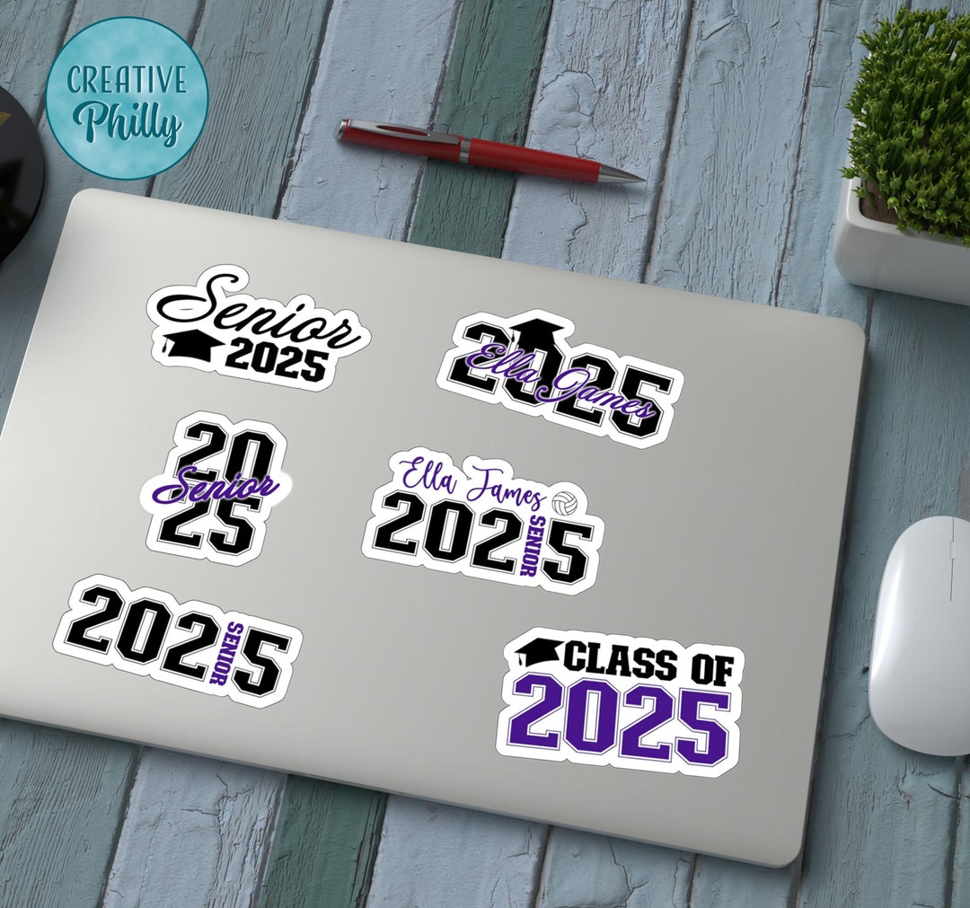 Personalized Senior Stickers 6-pack Custom Senior Sticker Pack Class of ...