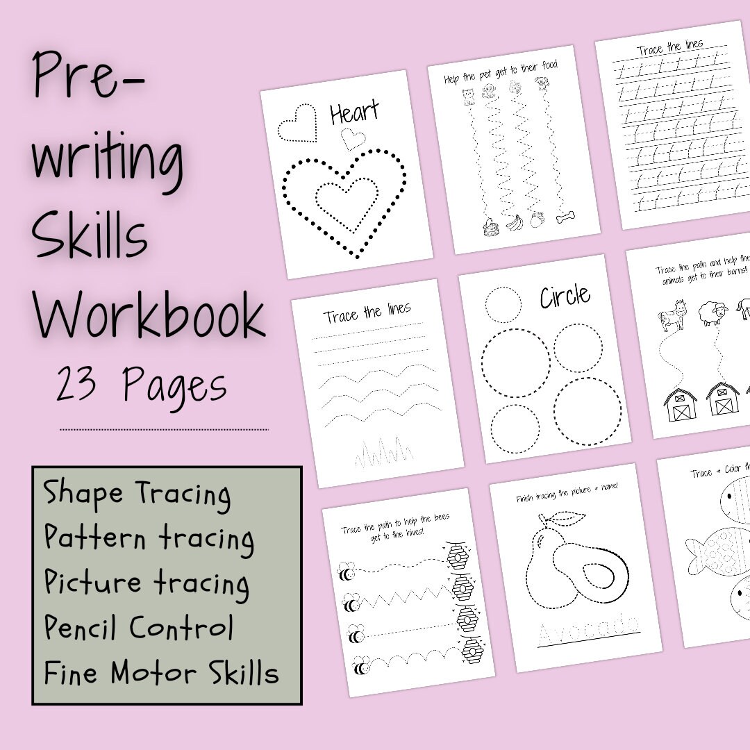 Toddler Tracing Workbook | Pre-writting Skills | Pencil Control ...