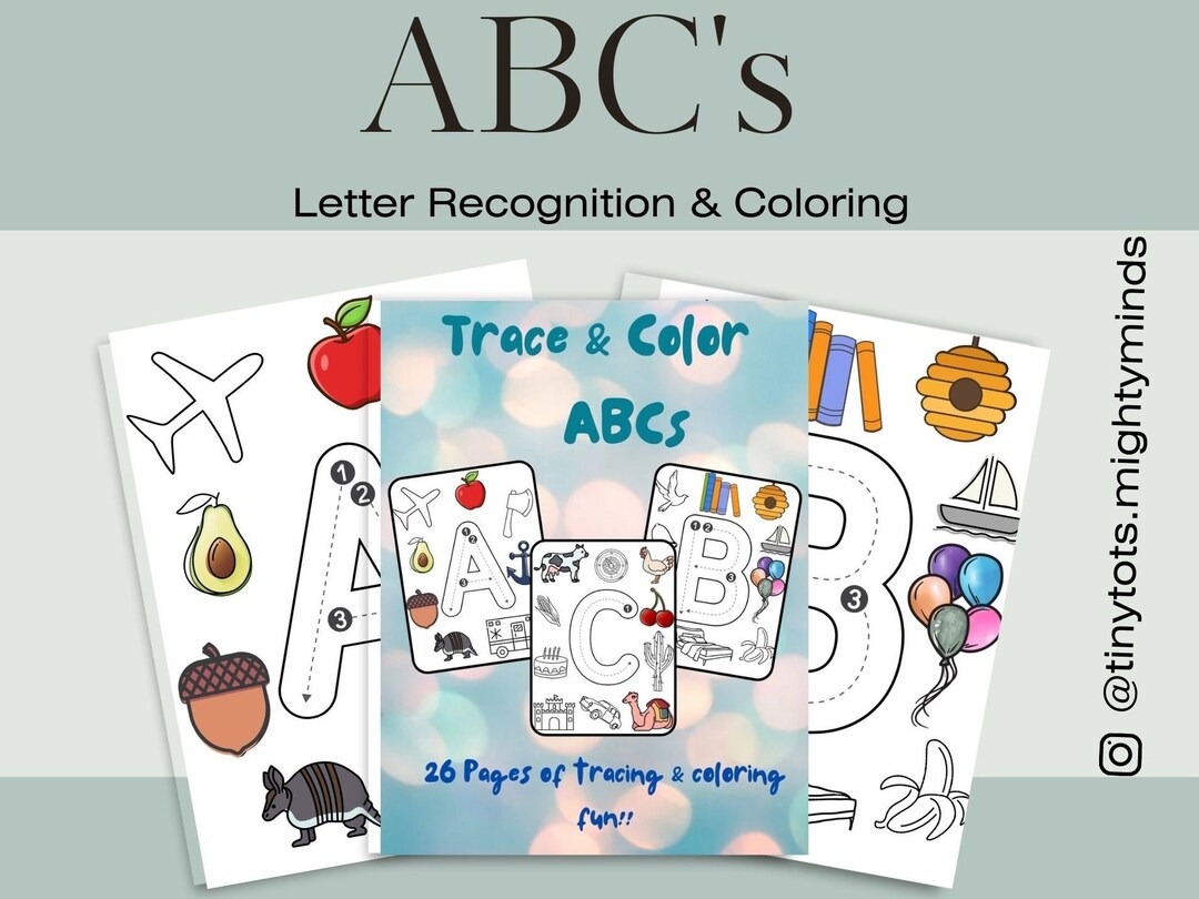 Abc's Coloring Book Letter Recognition ABC Coloring Pages Preschool ...