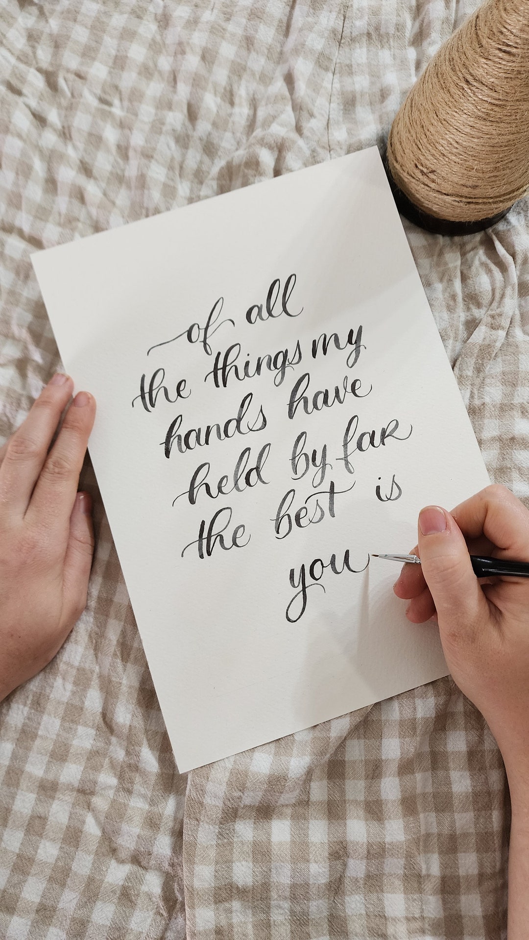 PHYSICAL CUSTOM PRINT: Hand Lettered Modern Calligraphy Print ...