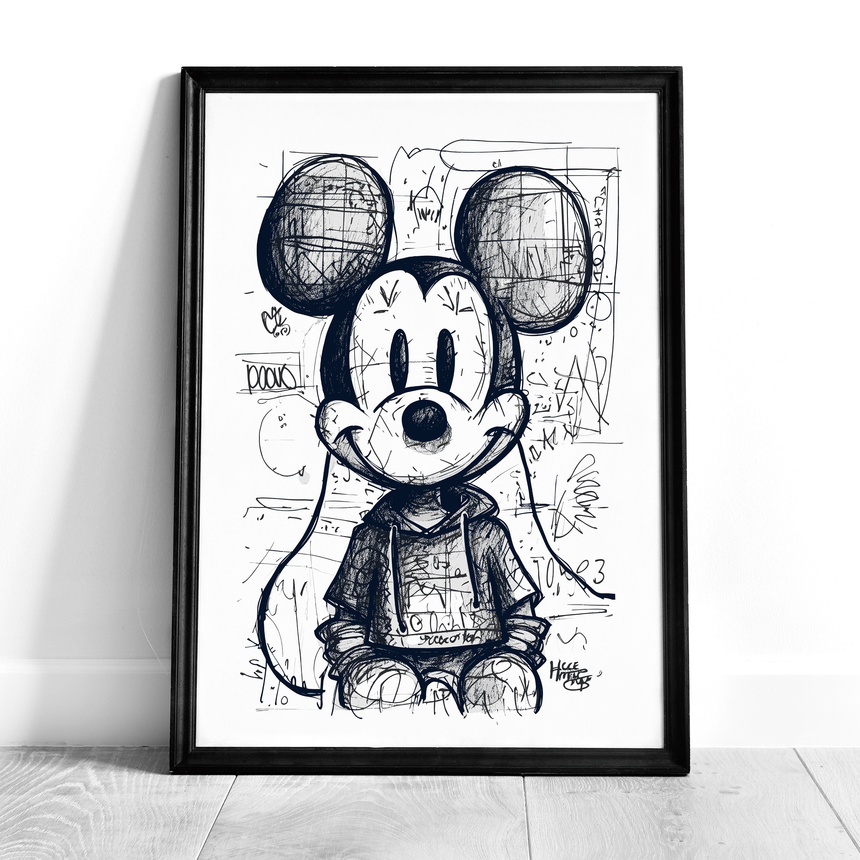 Mickey Mouse Printable Wall Art, Minimalist Art, Printable Wall Art ...