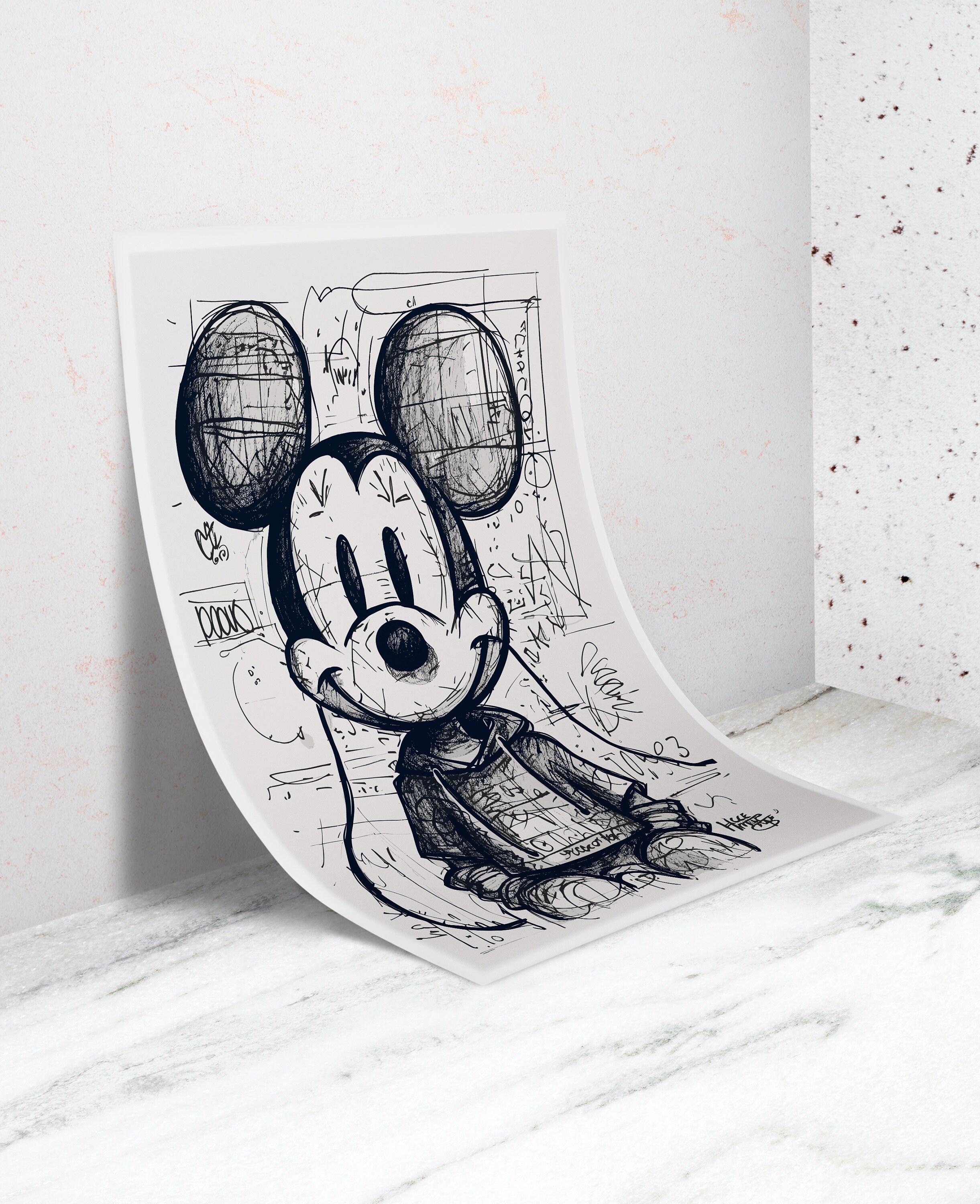 Mickey Mouse Printable Wall Art, Minimalist Art, Printable Wall Art ...