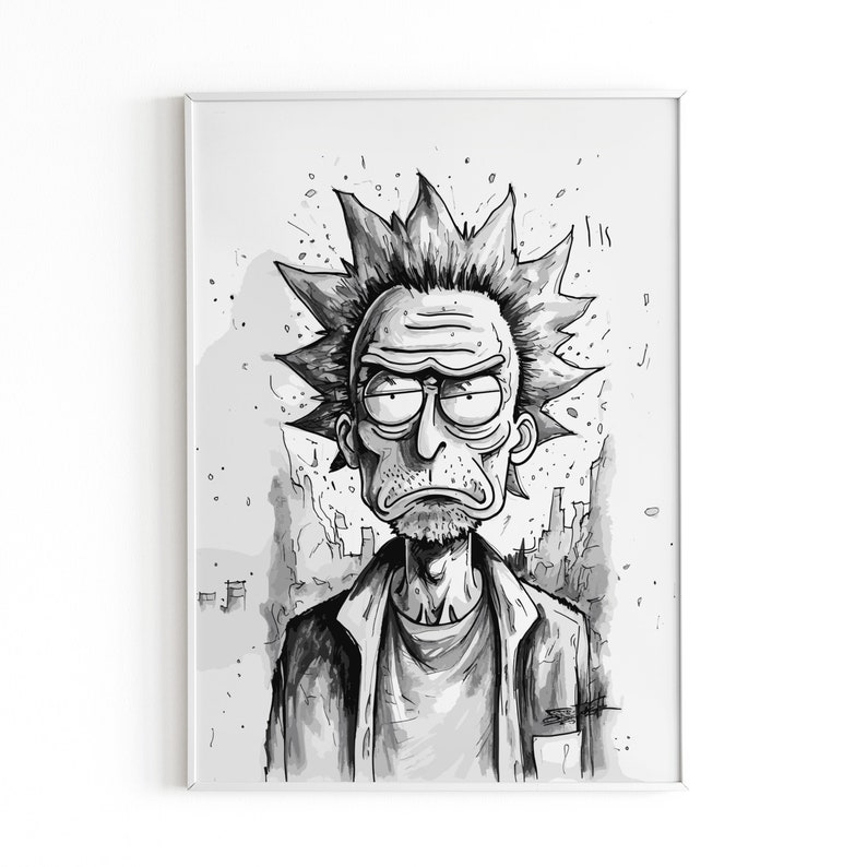 Cartoon Rick and Morty Printable Poster, Printable Wall Art, Large ...