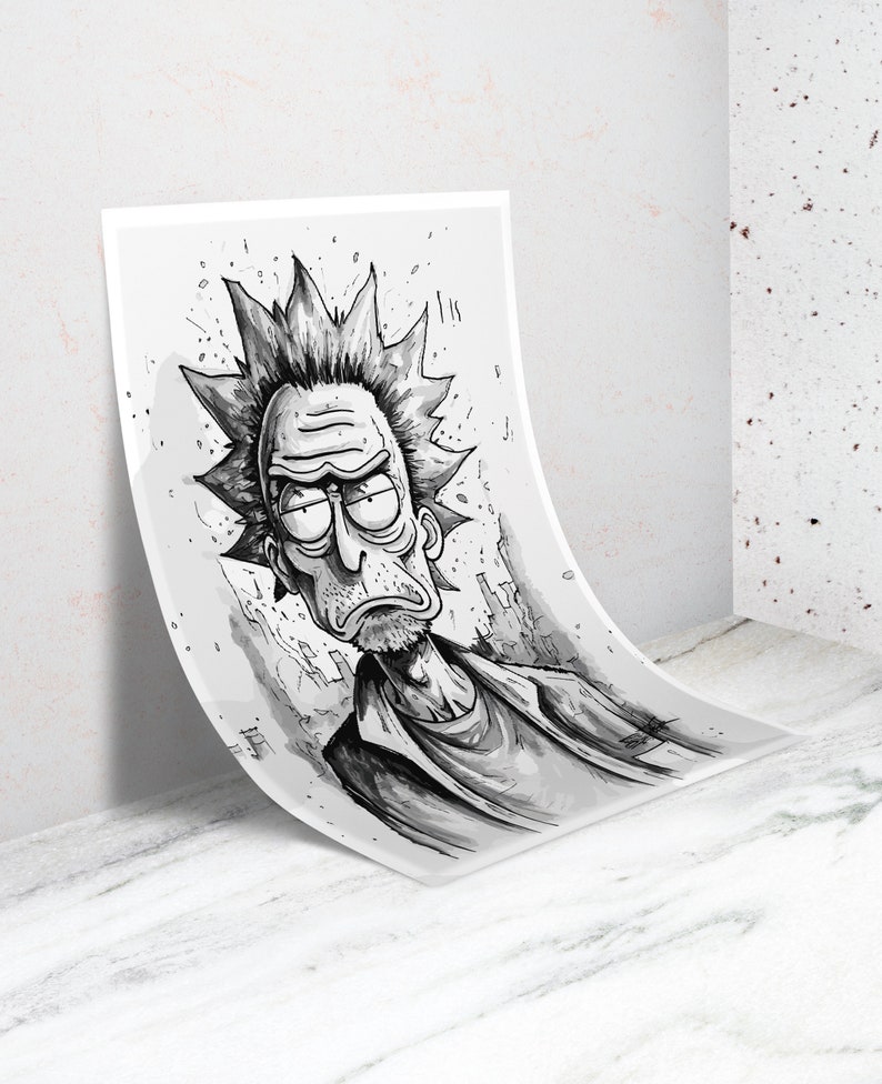 Cartoon Rick and Morty Printable Poster, Printable Wall Art, Large ...