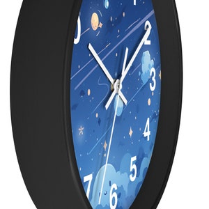 Anime Space Night Cartoon Kids Art Gift Idea Wall Clock - Etsy
