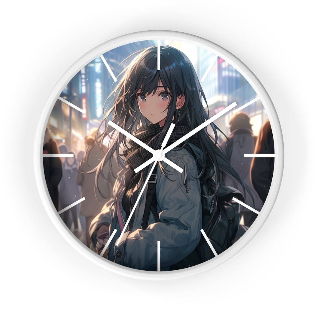 Anime City Girl Art Gift Idea Wall Clock - Etsy
