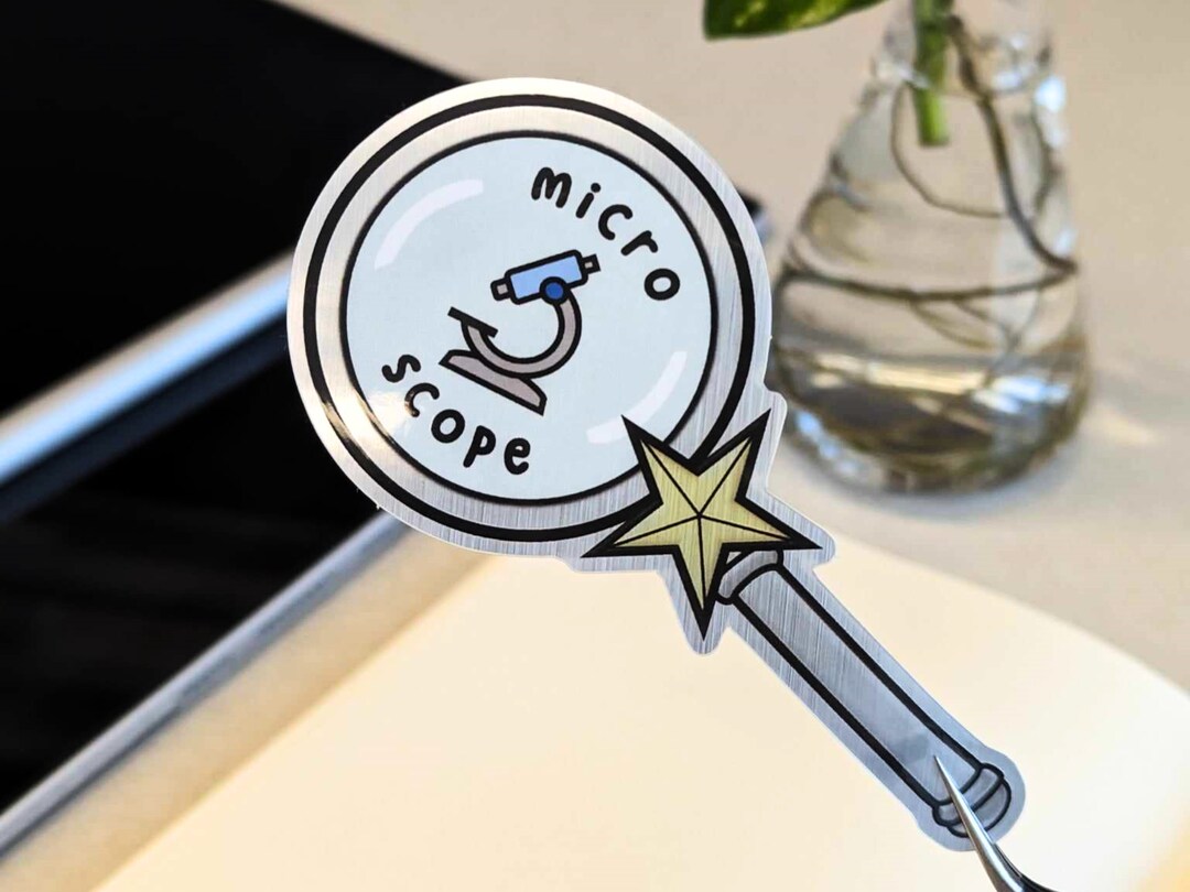 Microscope Magnifying Glass | Waterproof Vinyl Sticker | Punny Science ...