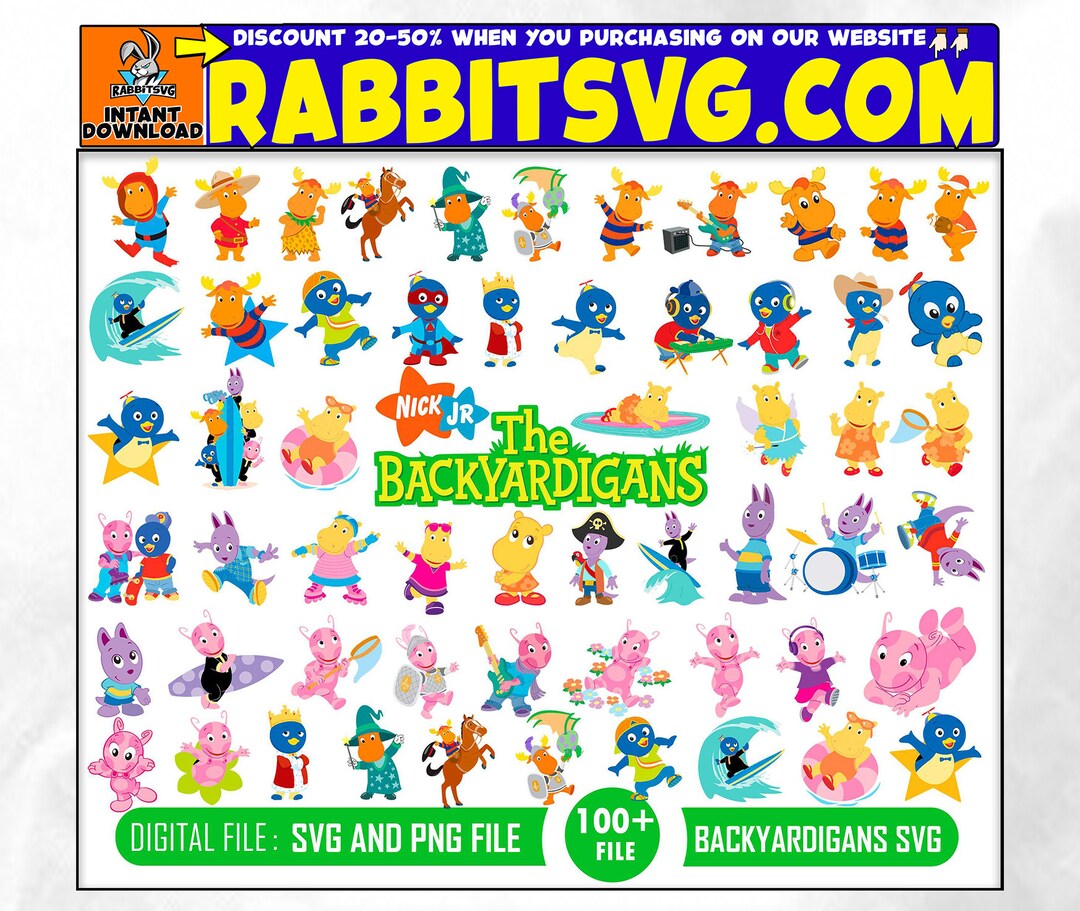 Cute Design 100 the Backyardigans Svg the Backyardigans - Etsy