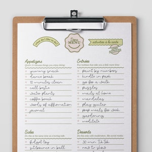 Dopamine Menu Printable, Dopa Menu, ADHD Tracker, ADHD Vision Board ...