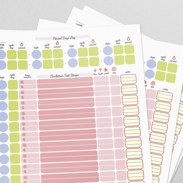 Ovulation Test Strip Tracking Sheet Printable - Etsy