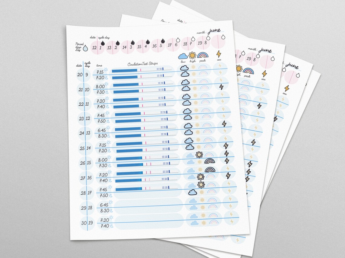 Ovulation Test Strips Log Book, Ovulation Tracker PRINTABLE, Ovulation ...