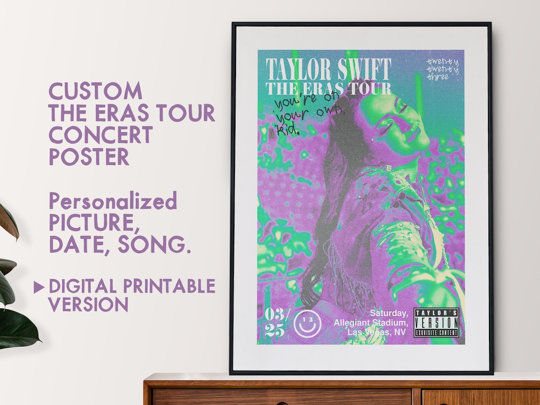 Eras Tour Poster CUSTOM PRINTABL, Taylor Swiftie Merch, Eras Tour Merch ...