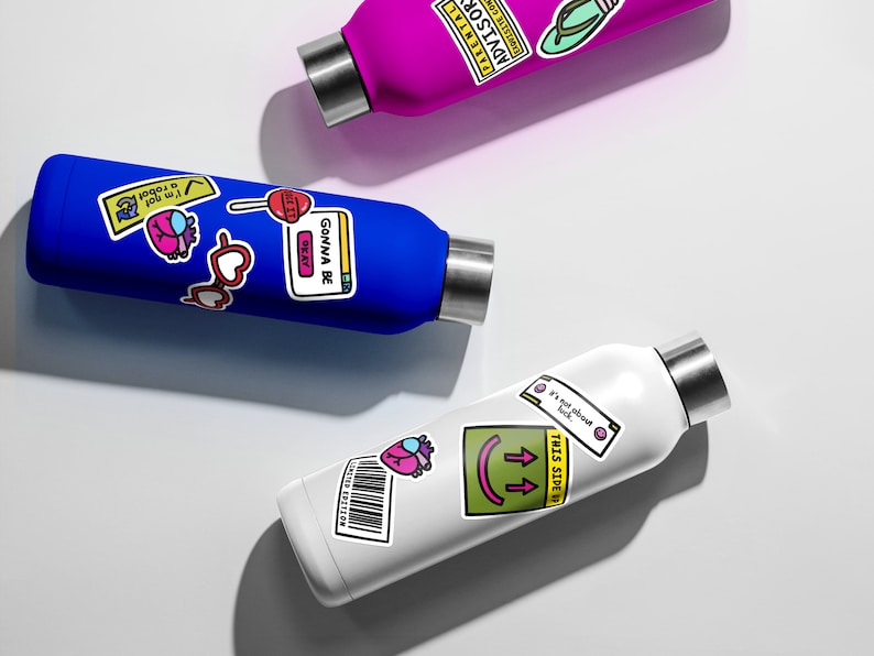 Laptop Stickers, Stickers for Hydro Flask, STICKER PACK, Aesthetic ...