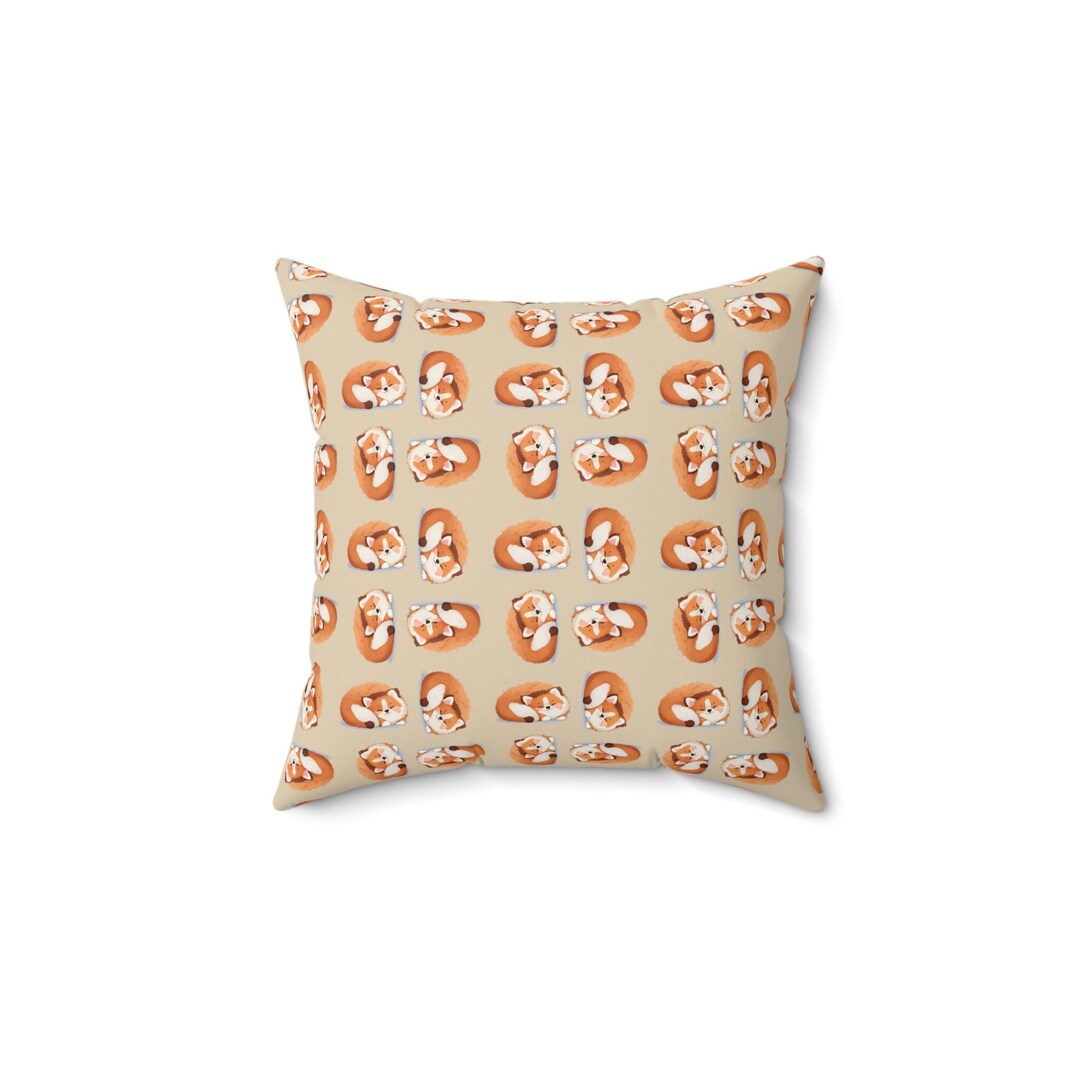 Napping Cute Animal Pillow. Nap Time Pillow for Kids of Adults. Square ...