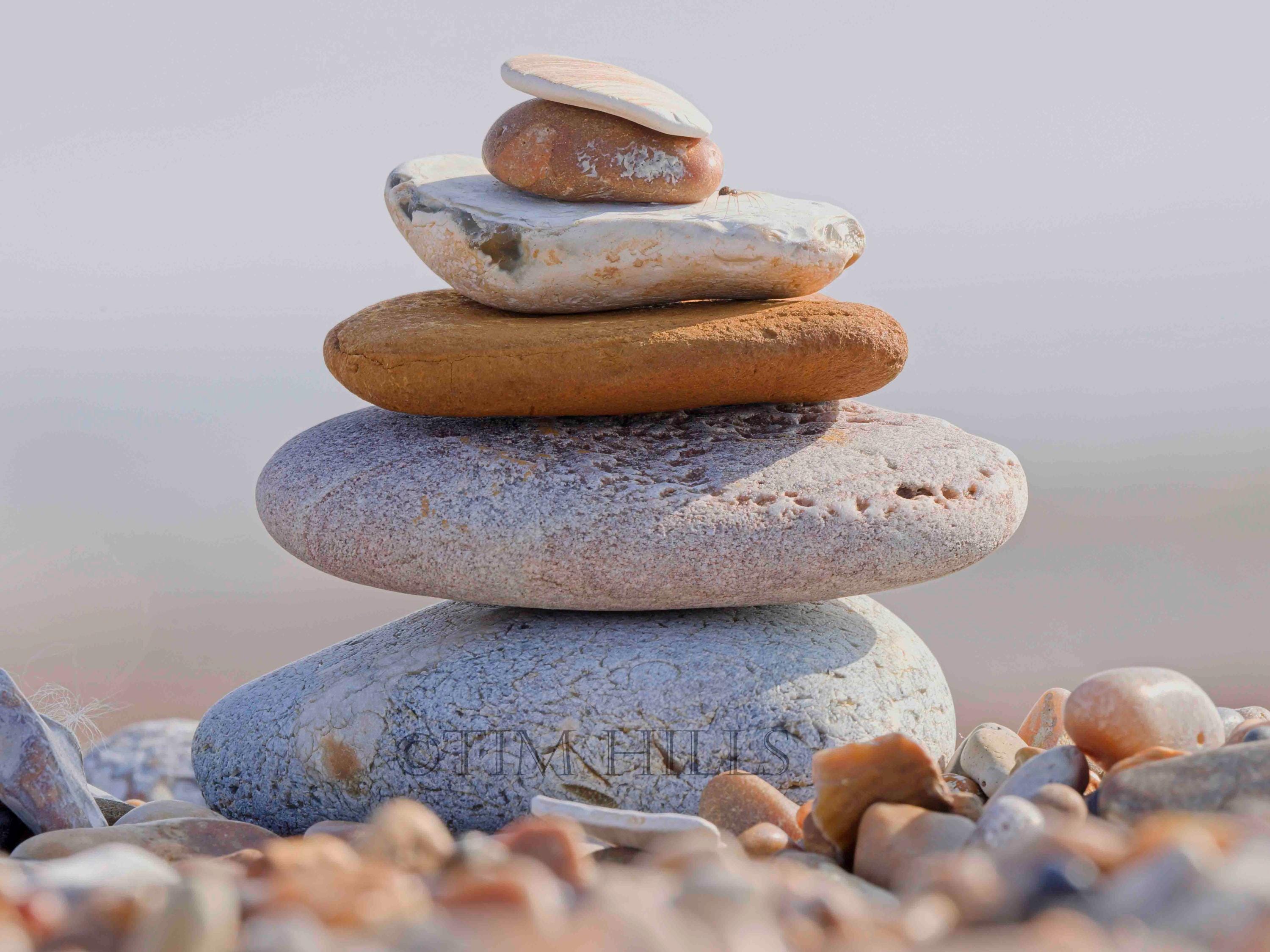 Stacked Zen Balancing Stones Meditation Photo Art Printable Digital ...