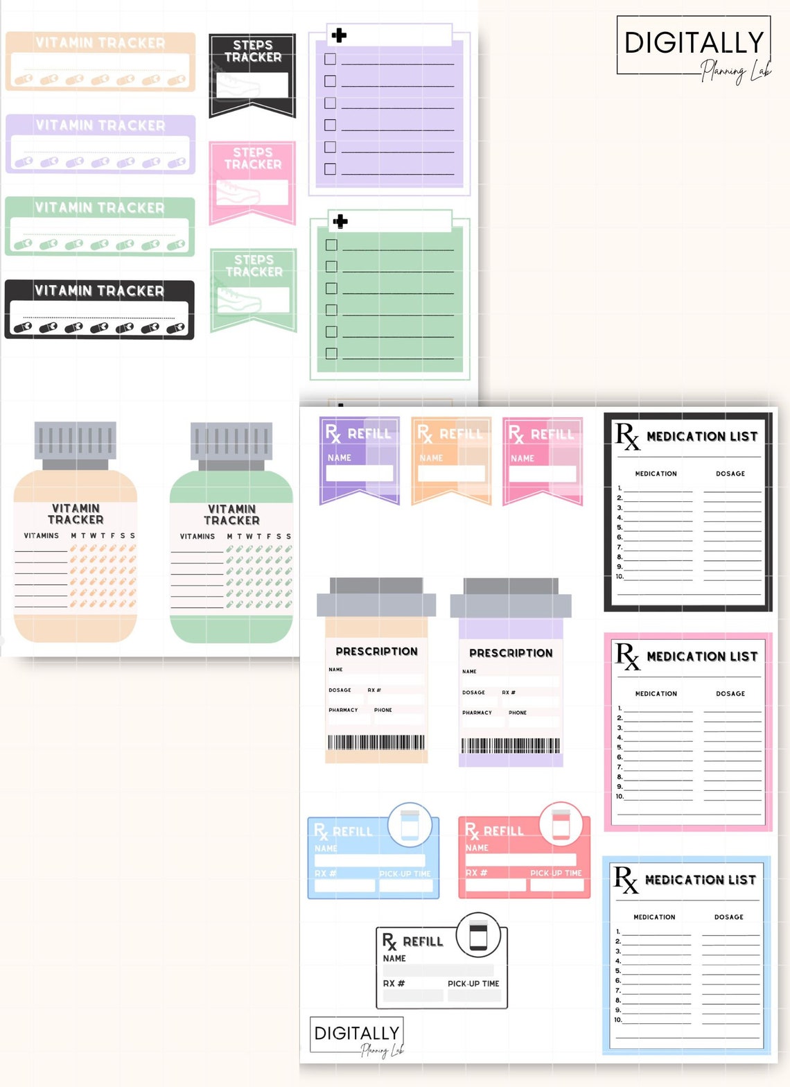 Medical Bundle Stickers Goodnotes Stickers PNG Digital Planning iPad ...