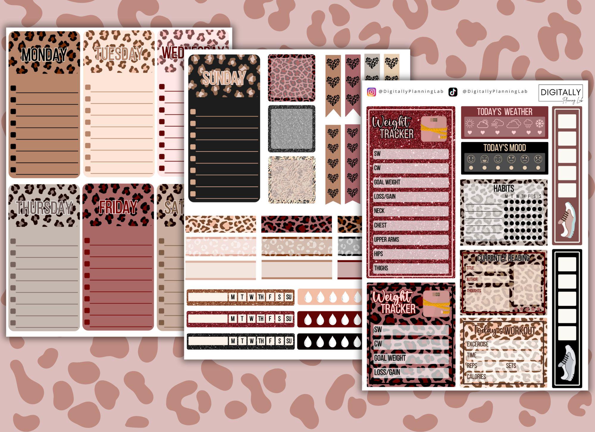 Leopard Sticker Pack| Goodnotes, Notability, Noteshelf, Xodo, Penly ...