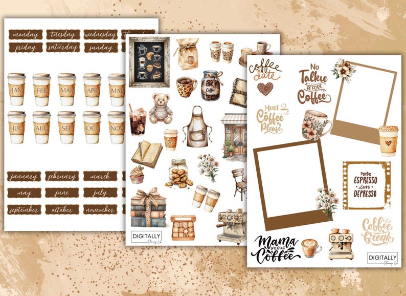 Coffee Please! Sticker Pack| Goodnotes, Notability, Noteshelf, Xodo ...