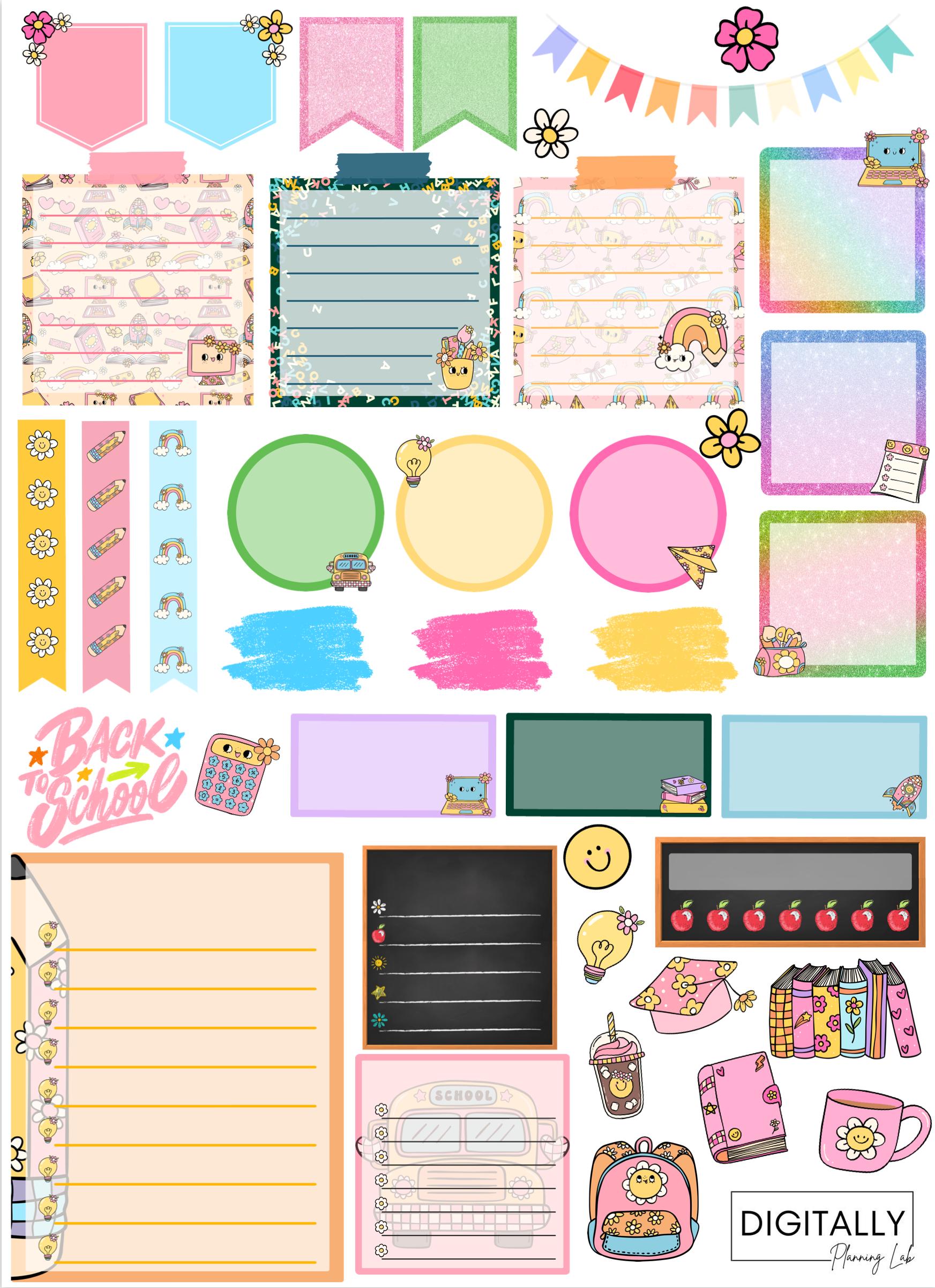 Back to School Widget Add Ons| Goodnotes, Notability, Noteshelf, Xodo ...