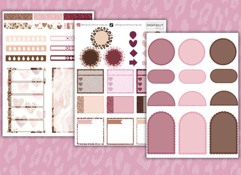 Leopard Xoxo Sticker Pack| Goodnotes, Notability, Noteshelf, Xodo ...