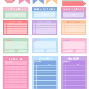 Work Widget & Stickers | Goodnotes Stickers | PNG | Digital Planning ...