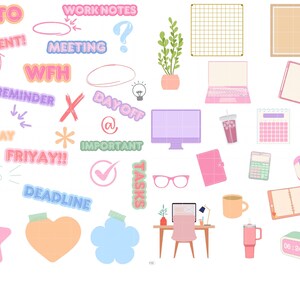Work Widget & Stickers | Goodnotes Stickers | PNG | Digital Planning ...