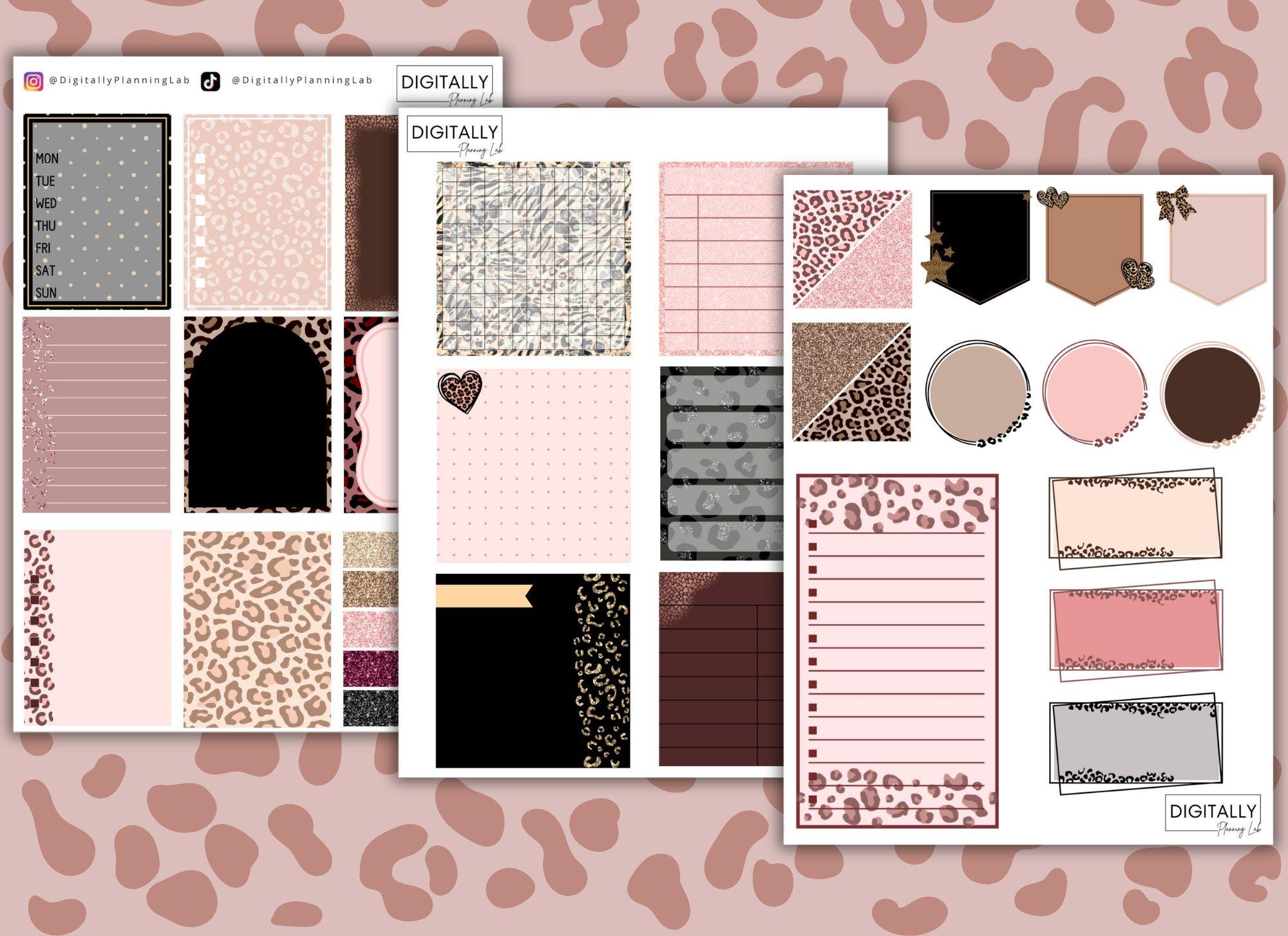 Leopard Sticker Pack| Goodnotes, Notability, Noteshelf, Xodo, Penly ...