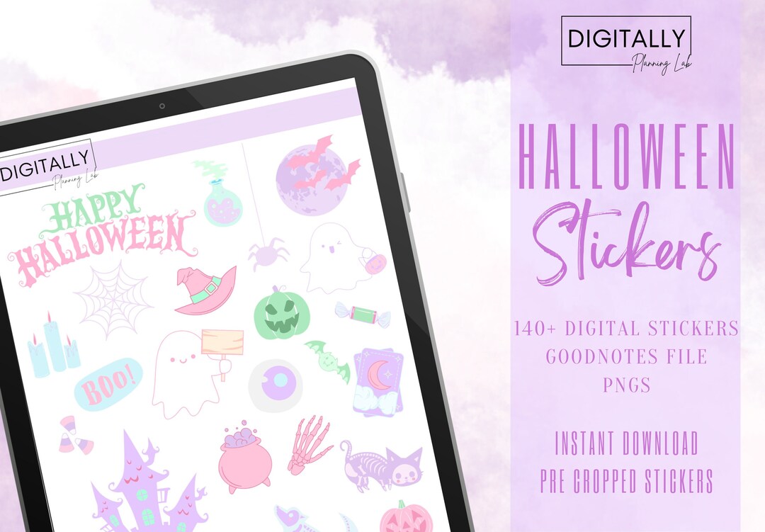 Halloween Digital Stickers | Goodnotes Stickers | PNG | Digital ...